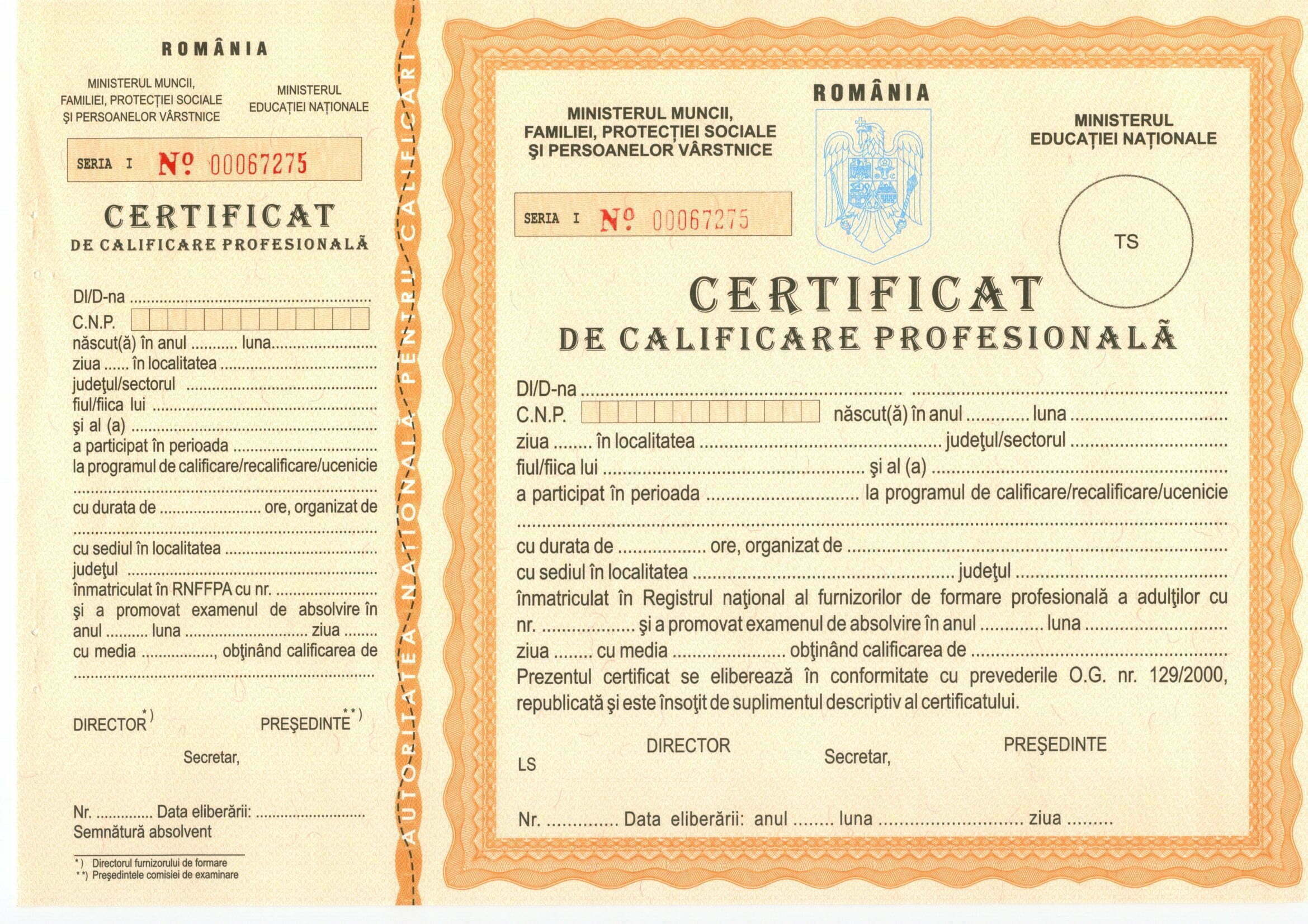 Modele certificate - CFPDR | Cursuri de Calificare, Formare ...
